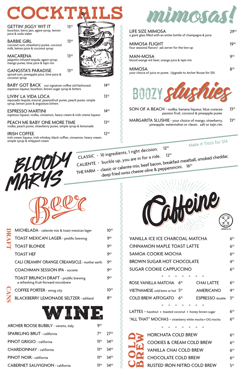 Food Drink Toast Restaurants